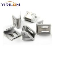 China 4-Hole Zinc Coated Sofa Spring Clip Half Plastic Covered for Zigzag Spring Furniture Hardware for sale