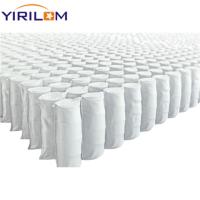 China Factory Supply Full Sizes White Blue Mattress Coiled Steel Pocket Spring Style for sale