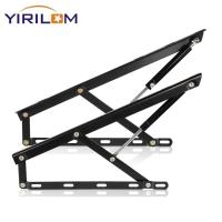 China Customized 600mm Bed Lift Mechanism with Gas Spring Strut Support Hinge for 50000 Lift Test Cycles for sale