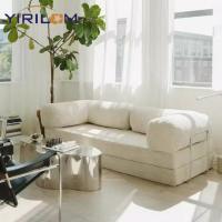 China Rice White Vacuum Compressed Sectional Sofa for Living Room Sitting Room Furniture for sale