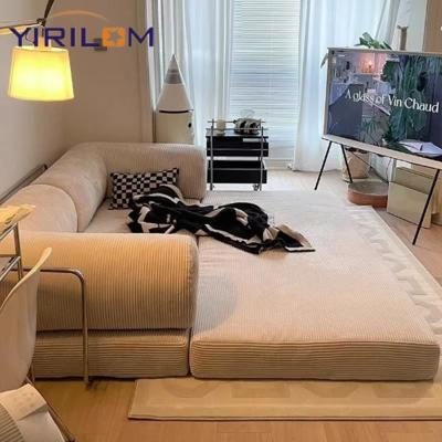 China Rice White Vacuum Compressed Sectional Sofa for Living Room Sitting Room Furniture for sale