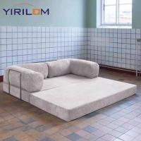China Rice White Vacuum Compressed Sectional Sofa for Living Room Sitting Room Furniture for sale