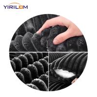 China Super Deep L-Shape Modular Couch Convertible Chaise for Living Room Gray Plush Corduroy Fabric Compressed Sofa for sale