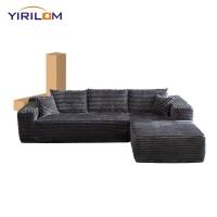 China Wholesale L Shaped Cloud Couch Plush Compressible Sectional Sofa Customizable for Minimalist Living Room for sale
