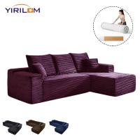 China Wholesale L Shaped Cloud Couch Plush Compressible Sectional Sofa Customizable for Minimalist Living Room for sale