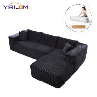 China Modern Compression Sofa with Vacuum Compressed Roll Corduroy Upholstery and Customizable Size for Living Room for sale