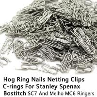 China Galvanized Zinc Finish Hog Ring Nails with 17/18/19/22mm Crown and 6000pcs Packing for Mattress Manufacturing for sale
