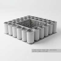 China 5 Zones Pocket Spring Unit for Mattress with 70# High Carbon Steel Wire and 20cm Height for sale