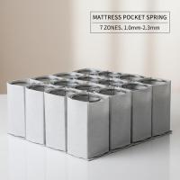 China High Carbon Steel Wire Mattress Pocket Spring with 1.0mm-2.3mm Steel Diameter and 7 Zones Customizable Pocket Spring Unit for sale