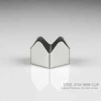 China Steel Material Stay Wire Clip with 0.80 mm Thickness and 22.0 mm Crown for Mattress and Sofa Spring for sale