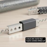 China 5 Holes Zinc Coated Half Plastic Covered Spring Clip for Sofa Zig Zag Springs for sale