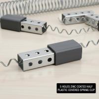 China 5 Holes Zinc Coated Half Plastic Covered Spring Clip for Sofa Zig Zag Springs for sale