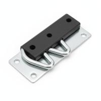 China 4-Hole Zinc-Plated Sofa Spring Clip Half Plastic Covered for Upholstery Zigzag Nozag Clip for sale