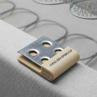 China 4-Hole Zinc-Plated Sofa Spring Clip Half Plastic Covered for Upholstery Zigzag Nozag Clip for sale