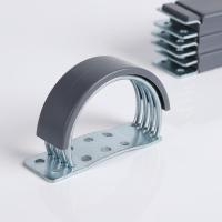 China 5 Holes Zinc Coated Half Plastic Covered Spring Clip for Sofa Zig Zag Springs for sale