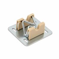 China 4-Hole Zinc-Plated Sofa Spring Clip Half Plastic Covered for Upholstery Zigzag Nozag Clip for sale