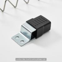 China 4-Hole Zinc-Plated Sofa Spring Clip Half Plastic Covered for Upholstery Zigzag Nozag Clip for sale