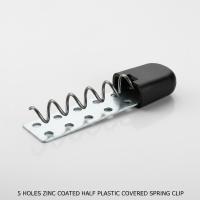 China 5 Holes Zinc Coated Half Plastic Covered Spring Clip for Sofa Zig Zag Springs for sale