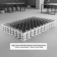 China High Carbon Steel Wire Mattress Pocket Spring with 1.0mm-2.3mm Steel Diameter and 7 Zones Customizable Pocket Spring Unit for sale