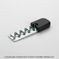 China 5 Holes Zinc Coated Half Plastic Covered Spring Clip for Sofa Zig Zag Springs for sale