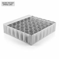 China High Carbon Steel Wire Micro Pocket Spring Unit with 1.6mm~2.3mm Steel Diameter and Non Woven Fabric Cover for Mattress for sale