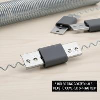 China 5 Holes Zinc Coated Half Plastic Covered Spring Clip for Sofa Zig Zag Springs for sale