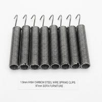 China 1.5 mm Diameter High Carbon Steel Wire Balance Hook Spring Fixing Clips with 97 mm Length for Sofa Furniture for sale