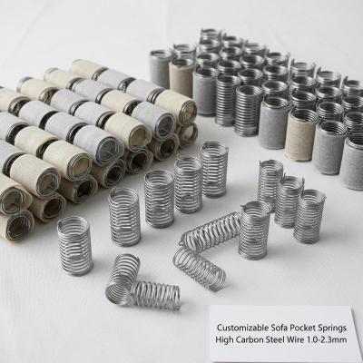China High Carbon Steel Wire Sofa Pocket Spring with Customizable Size and Compressed Packaging for sale