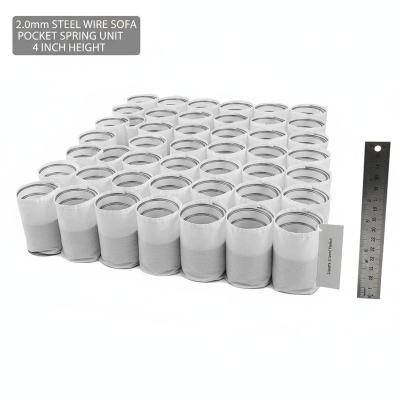 China 2.0mm Steel Wire 4'' Height Ergonomic Comfort Sofa Pocket Spring Unit for Enhanced Support for sale