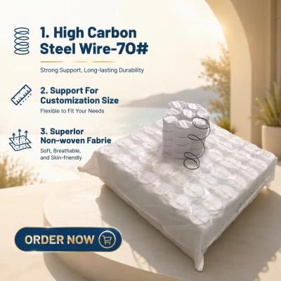 China High Resilience 2.0mm Steel Wire Customizable Size Independent Pocketed Coil Spring for Luxury Sofa Cushion for sale