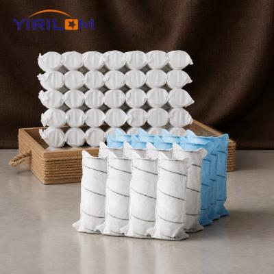 China White 80gsm Fabric Pocket Spring Unit with 1.9mm Steel Wire for Sofa Seating Customized Size for sale