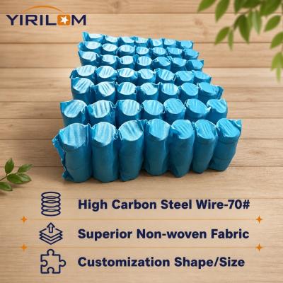 China Customized Size 1.9mm Steel Wire Pocket Spring Unit for Sofa with 4-7 Turns for sale