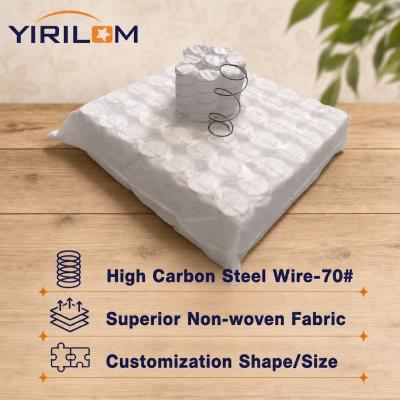 China 70gsm Breathable Non-Woven Pocket Spring Unit with 1.0mm-1.8mm Steel Wire and 6-12cm Spring Height for Sofa Cushion for sale
