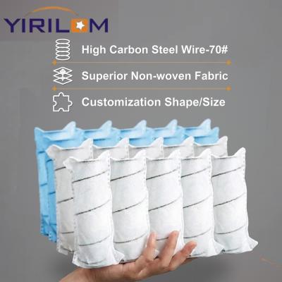 China 4 Inch Mini Pocket Spring Unit with 80gsm Fabric for Customized Sofa Seat Support for sale