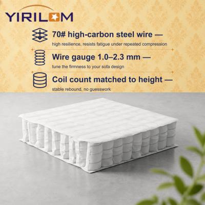 China 20x20 Inch Customized Size 1.9mm Steel Wire Pocket Spring Unit for Sofa Cushion Support for sale