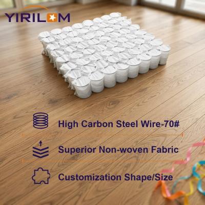 China Custom Height 6cm-18cm Sofa Pocket Spring Unit with 1.0mm-1.8mm Steel Wire and Non-Woven Fabric Cover for sale