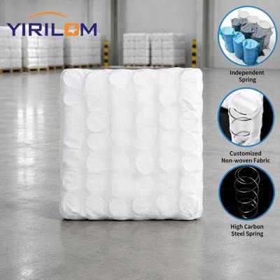 China 80gsm White Non-woven Fabric Pocket Spring Unit with 1.0mm-1.8mm Steel Wire for Customized Sofa Seat Cushion for sale