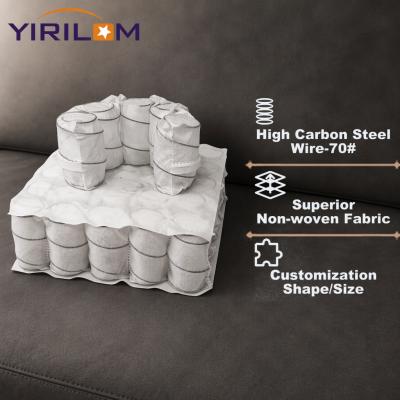 China Customized Size 2.2mm Steel Wire Pocket Spring for Sofa Cushion with 4-7 Turns for sale