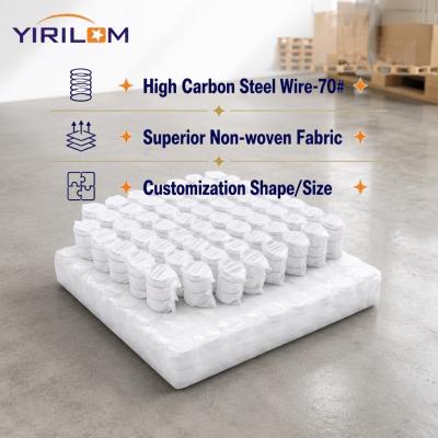 China Flat Compressed Pocket Spring Unit for Sofa with Customized Size and 2.2mm Steel Wire for sale