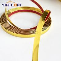 China Gold PVC Edge Banding Strip with Matte Metallic Finish 13mm Width 2.8mm Height for Furniture Edge Trim for sale