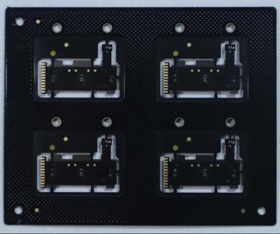 China 4 Layer Black Oil  Solder Mask HDI PCB Circuit Board Laser Drilling Process for sale