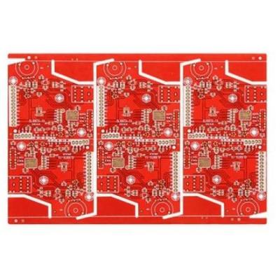 China Red Oil Spray Soldering  Double Sided PCB Board Wiring Structure Customized Thickness for sale