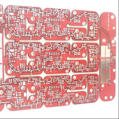 China Custom Red Oil Rigid Printed Circuit Board with IPC-A-610E Class II Standard and Red Solder Mask for sale