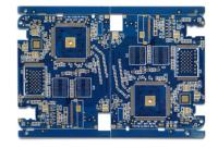 China 0.25mm Smallest Hole Electronic PCB Board with Blue Solder Mask for Precision Electronics and Circuit Integration for sale