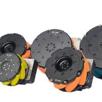 China OEM AGV Orange Color Mecanum Wheels Heavy Duty For Industrial Workshop Application for sale