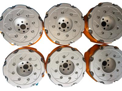 China Aluminum Roller Core Low Noise Mecanum Wheel Rubber Roller for Hospital Service Robot for sale