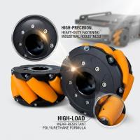 China 16 Inch 406mm Heavy Duty Mecanum Wheel Set 3000kg Load Capacity for Industrial AGV Chassis for sale