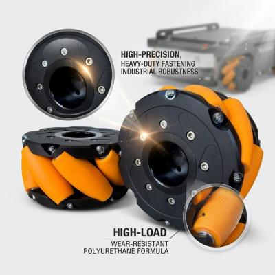 China 16 Inch 406mm Heavy Duty Mecanum Wheel Set 3000kg Load Capacity for Industrial AGV Chassis for sale