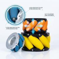 China Industrial AGV Mecanum Wheel 6 Inch 600kg PU Roller for Warehouse Logistics for sale