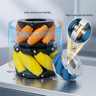 China Custom OEM Mecanum Wheel 10 Inch 250mm 1500kg AGV Robot QR Navigation Drive for sale
